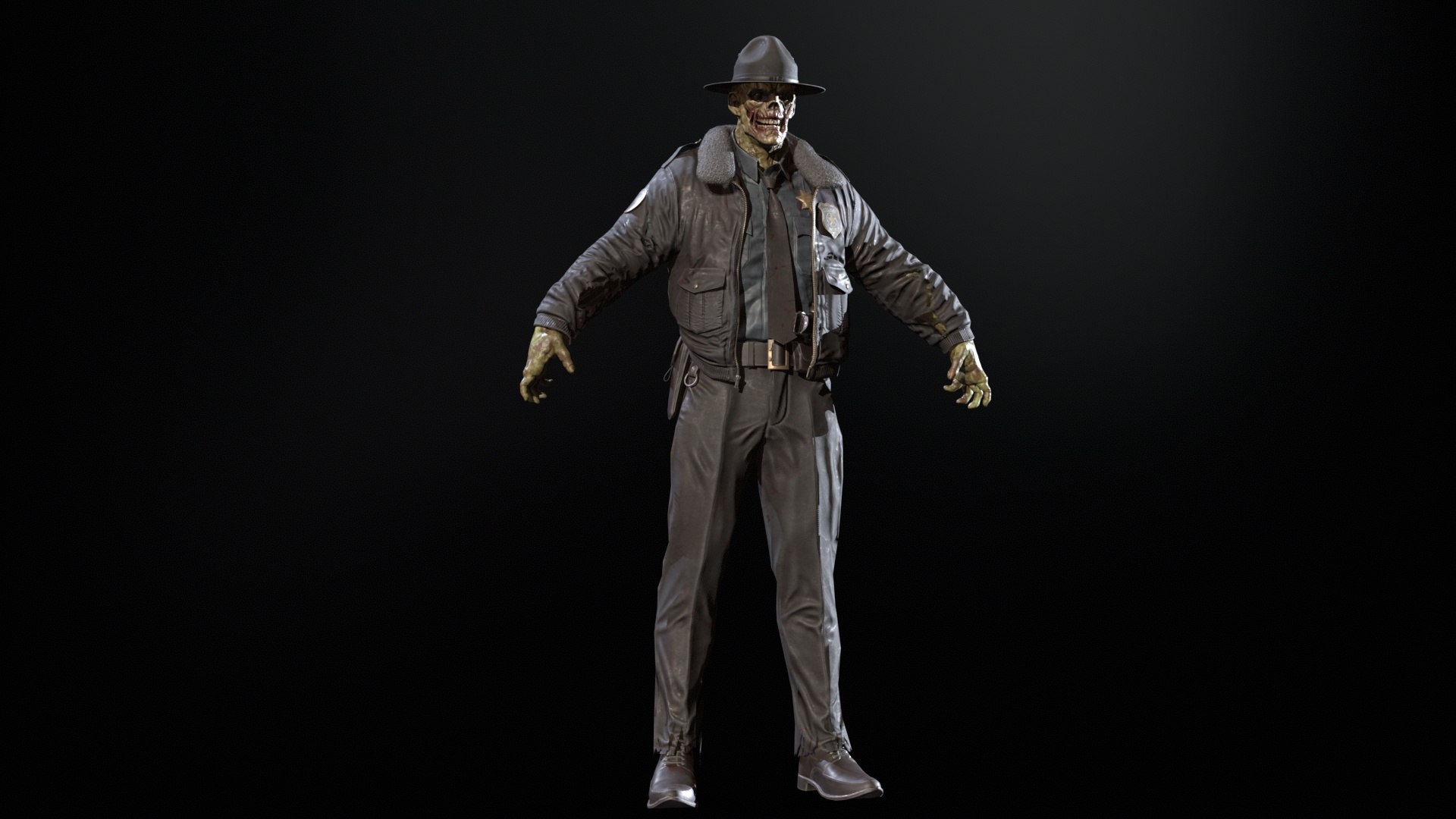 3D Zombie Sheriff - TurboSquid 2197680