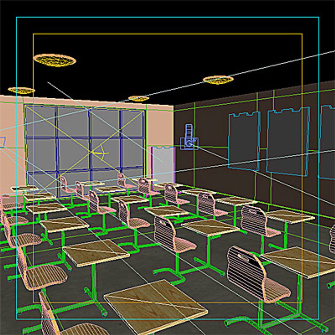 3d school university model