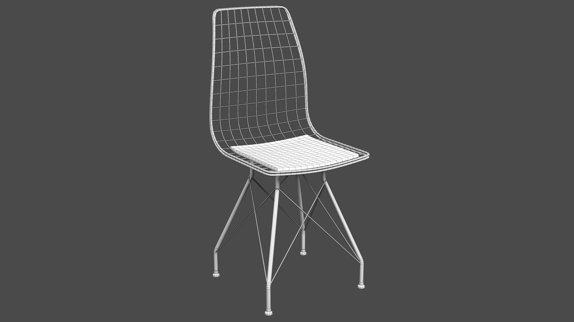 Realistic Wire Chair 3D Model - TurboSquid 1839278
