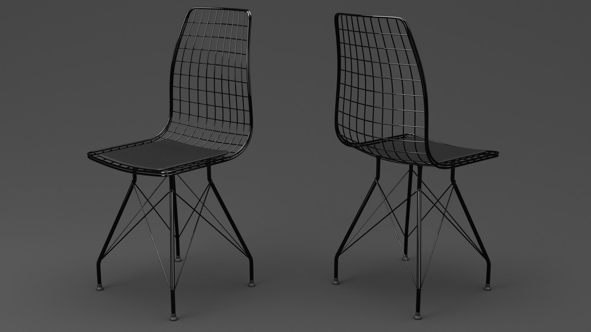 Realistic Wire Chair 3D Model - TurboSquid 1839278