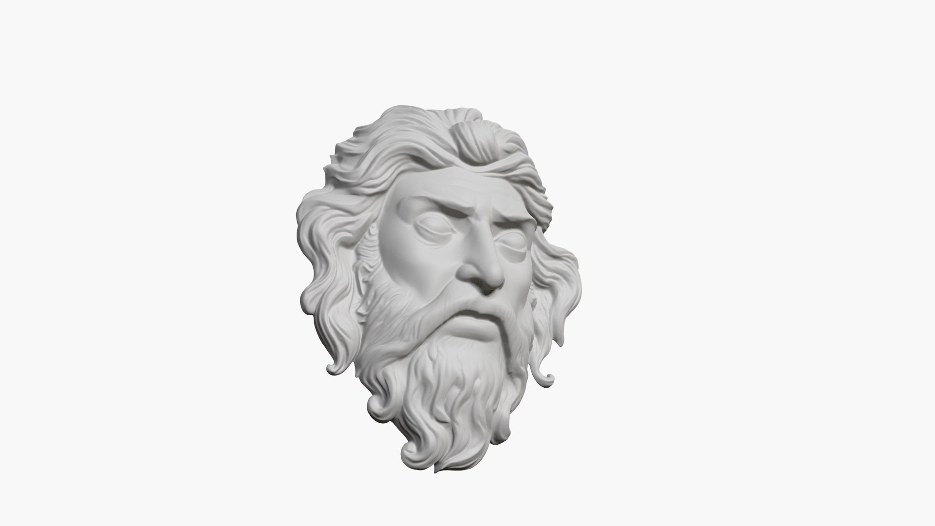 3D Model Greek God Face Relief 6 - TurboSquid 2286925