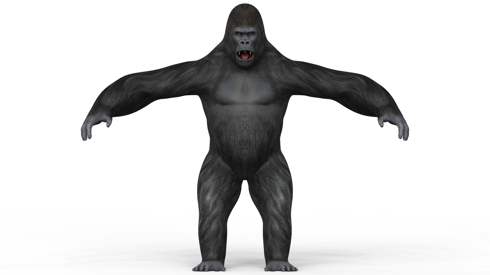 Gorilla With PBR Textures 3D - TurboSquid 1848520