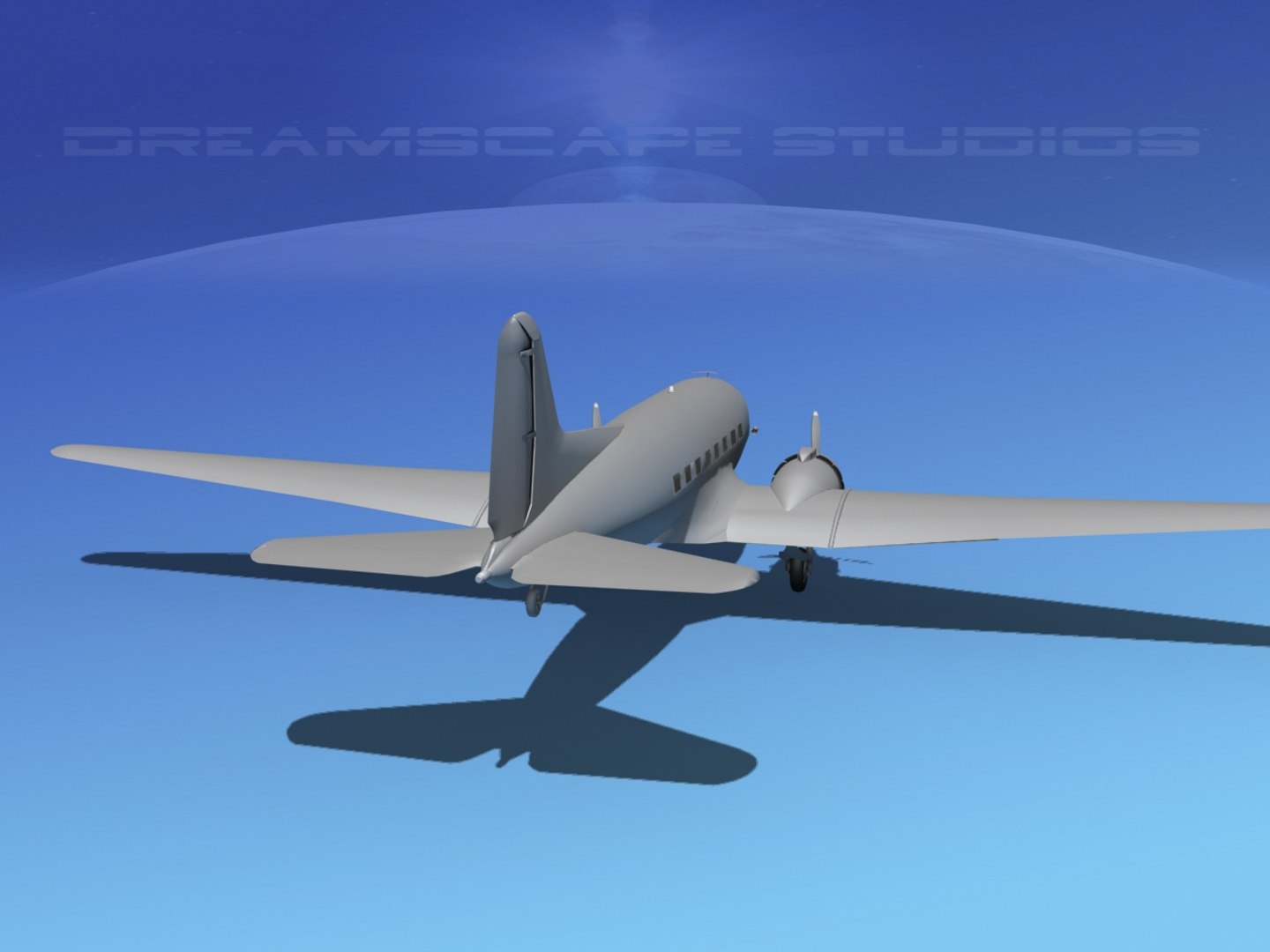 3d Model Dc-3 Base Douglas
