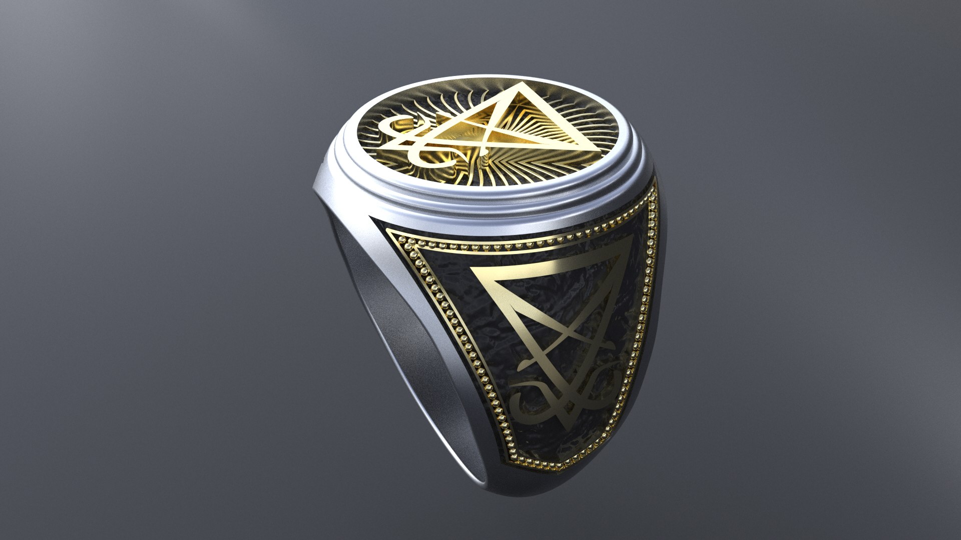 Mens Ring With The Ancient Symbols 3D Model - TurboSquid 2050550