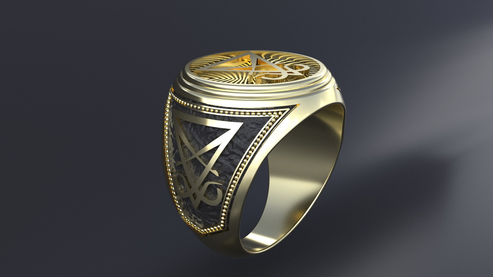 Mens Ring With The Ancient Symbols 3D Model - TurboSquid 2050550