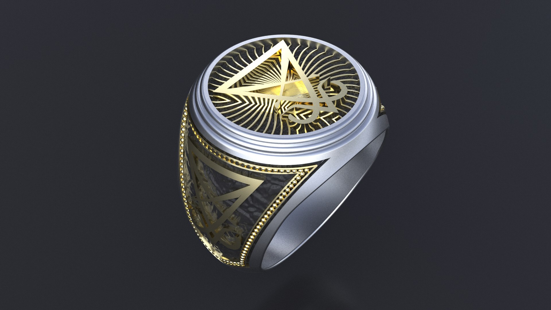 Mens Ring With The Ancient Symbols 3D Model - TurboSquid 2050550