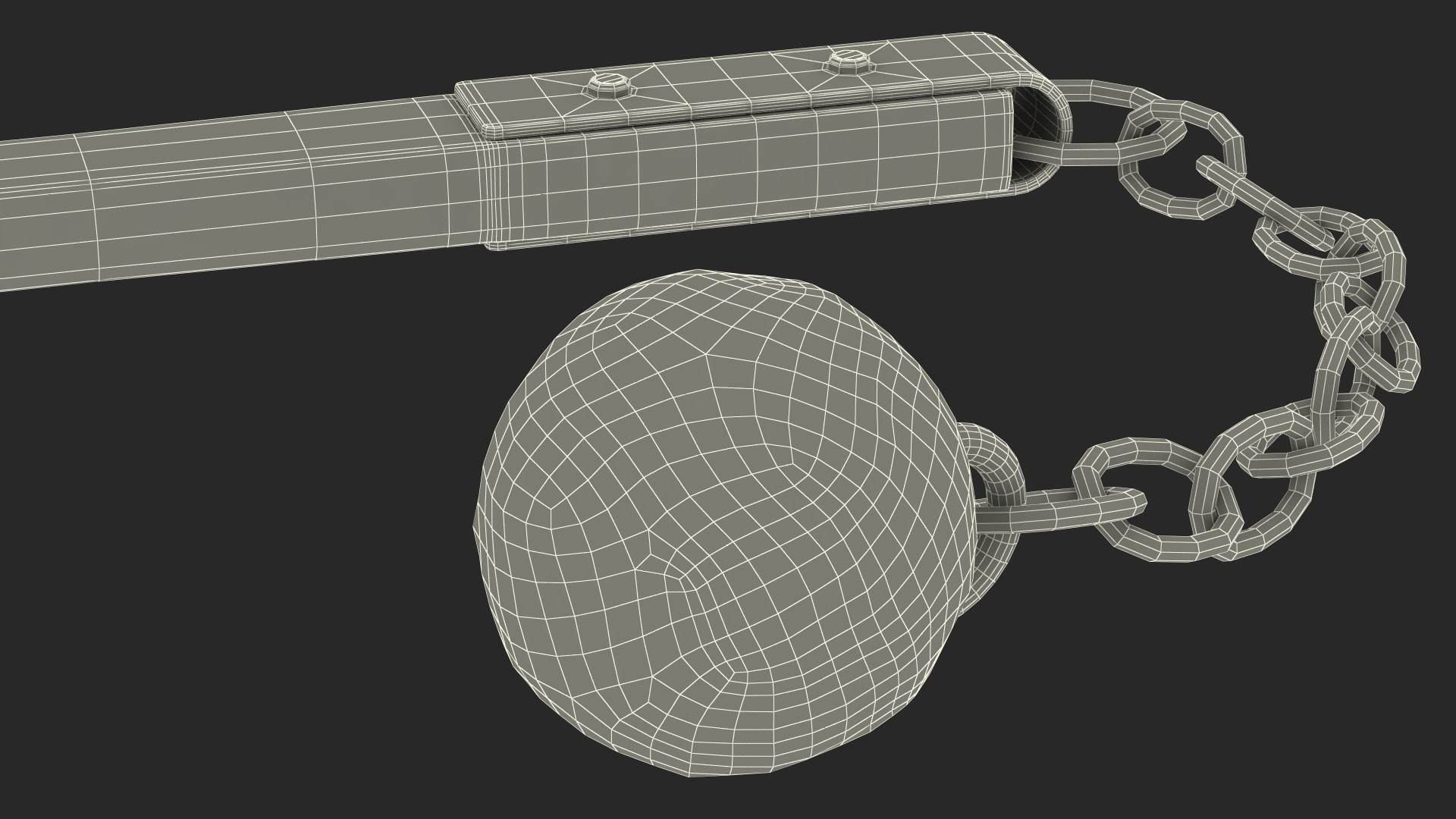 3d Medieval Flail Ball Chain