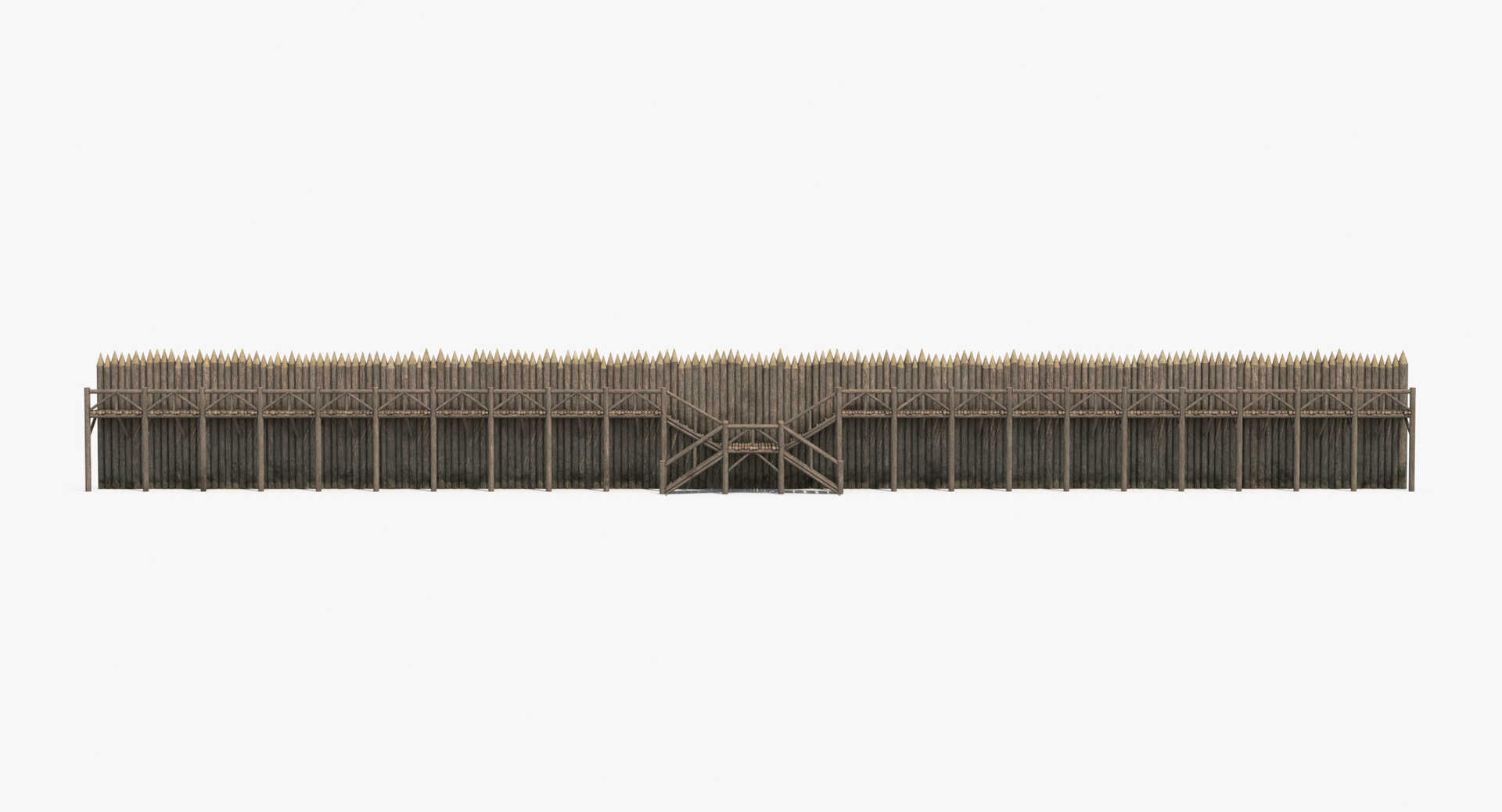 3D Medieval Fortress Wooden Wall Fortification 01 - TurboSquid 2079927