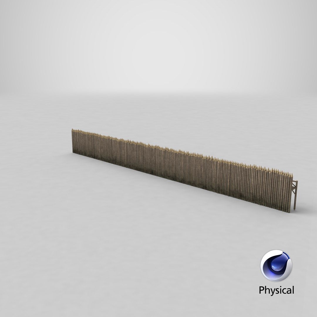 3D Medieval Fortress Wooden Wall Fortification 01 - TurboSquid 2079927