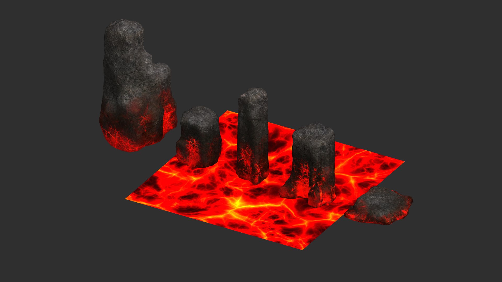 3D Rock Set 06 - Lava Model - TurboSquid 1776310