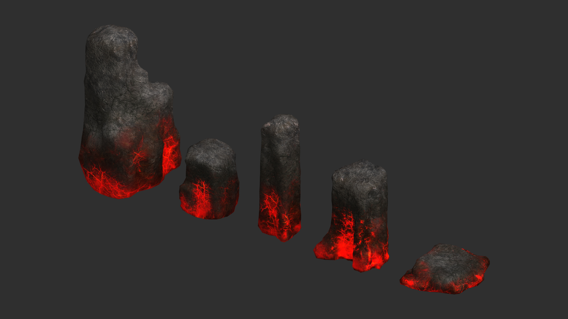3D Rock Set 06 - Lava Model - TurboSquid 1776310