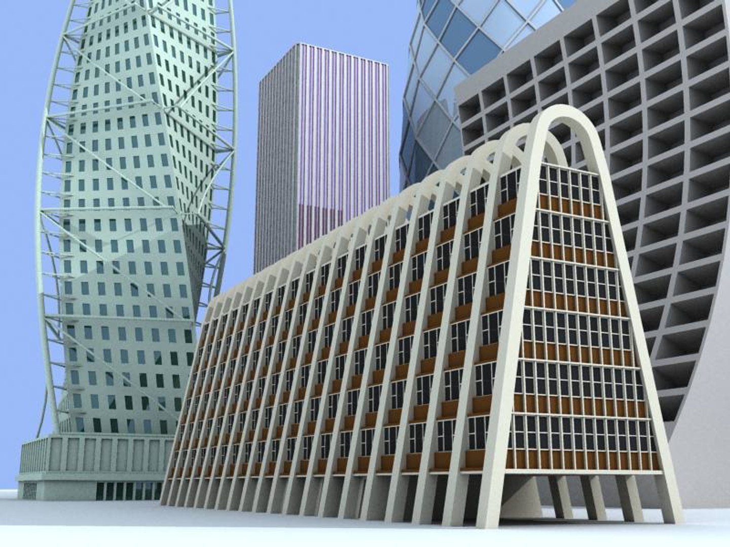 3d Model Unique Buildings Vol 2