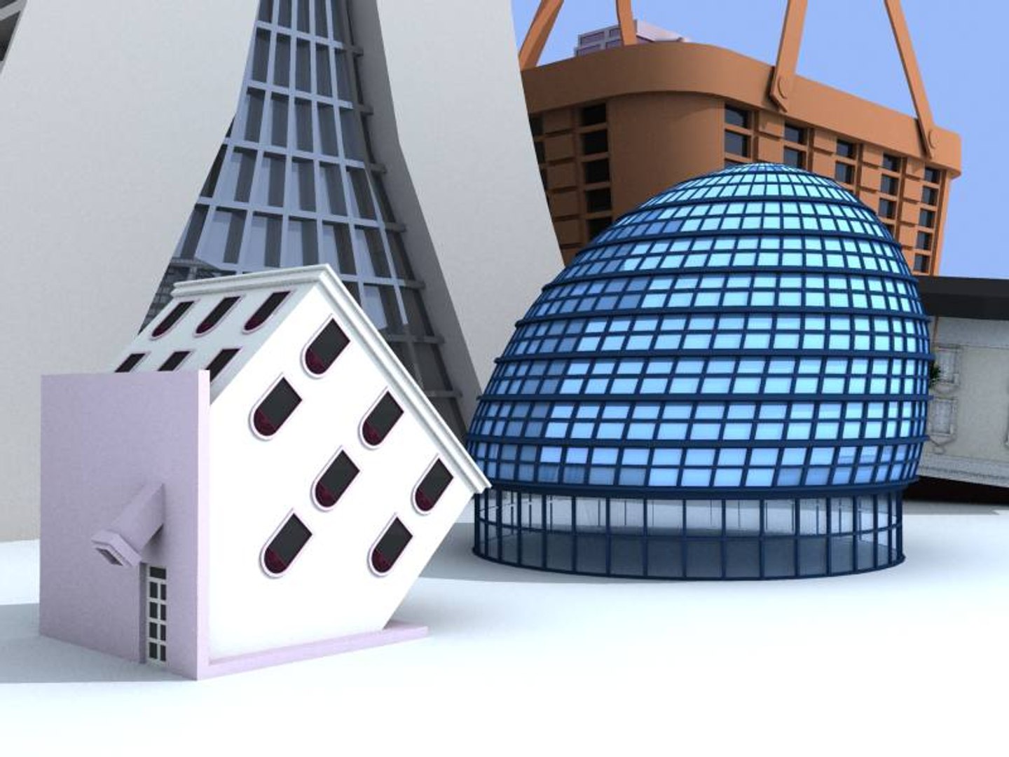 3d Model Unique Buildings Vol 2