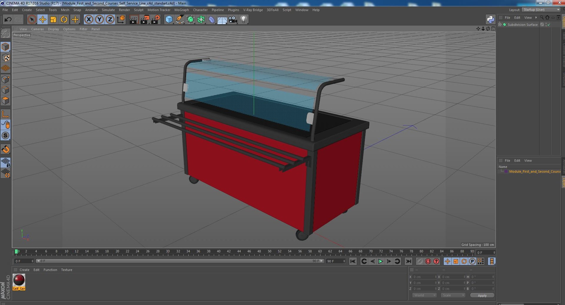 3D model Module First and Second Courses Self Service Line - TurboSquid ...