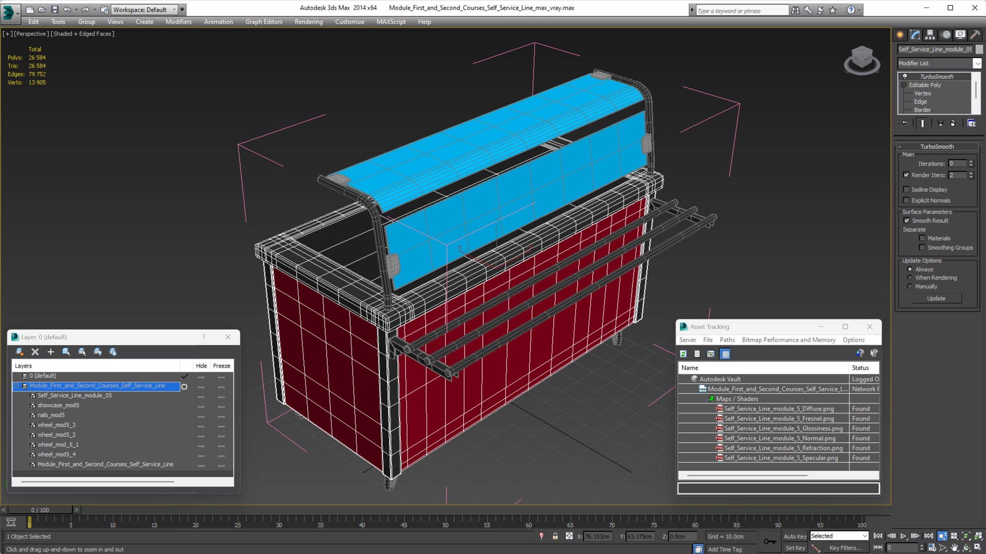 3D model Module First and Second Courses Self Service Line - TurboSquid 2063030