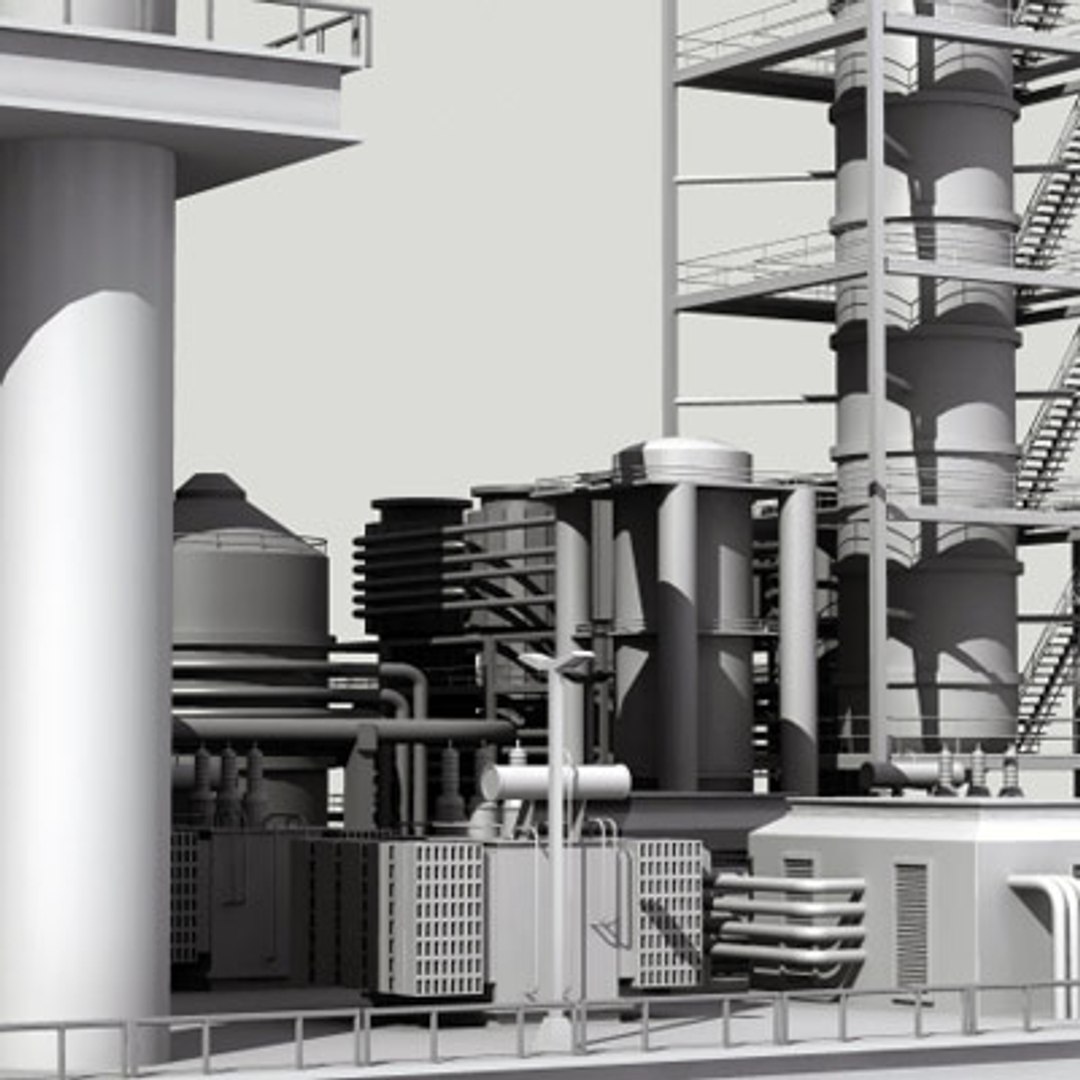 Offshore Fixed Oil Platform 3d Model