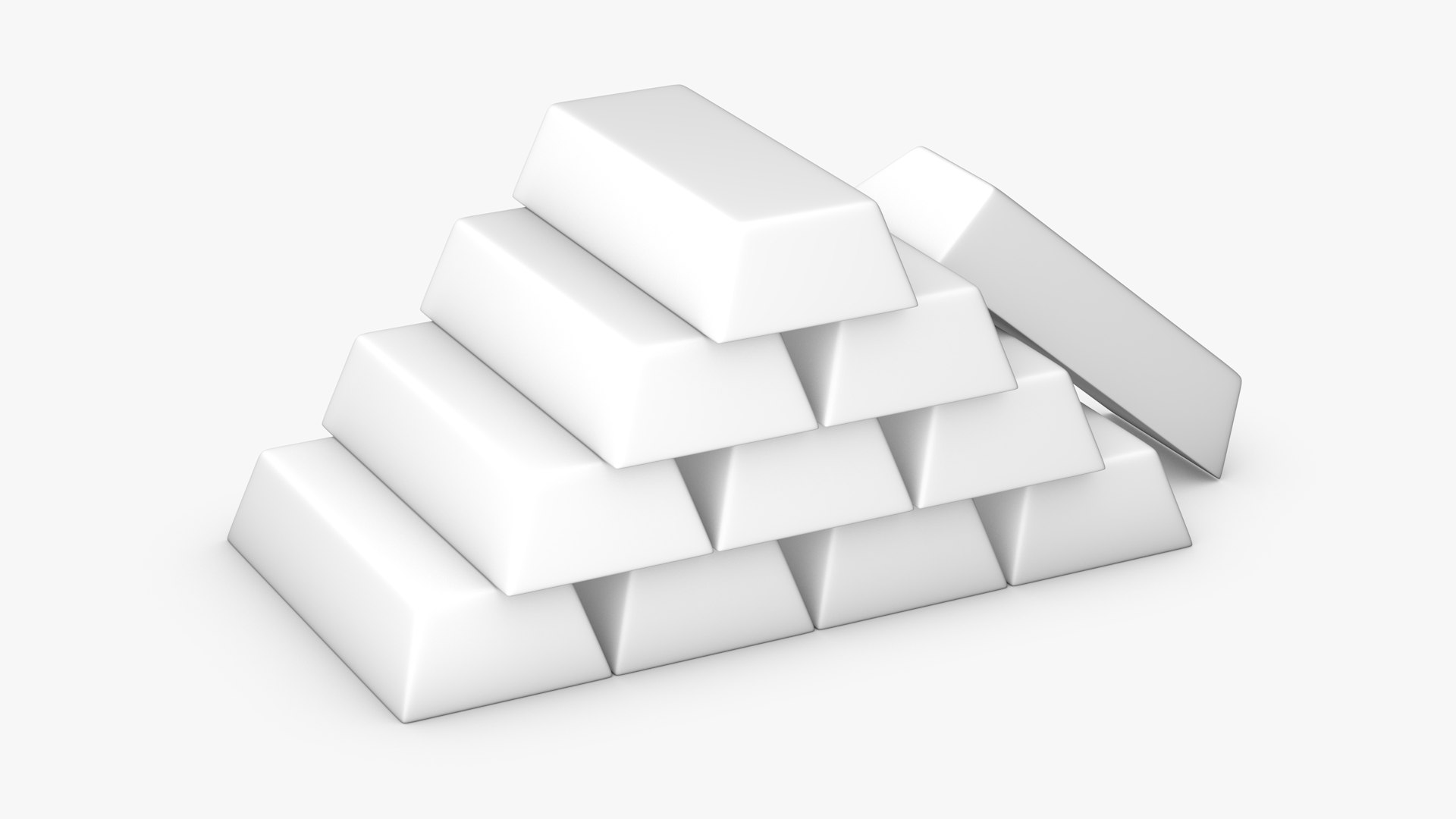 3D Gold Bar Pyramid Model - TurboSquid 1886647