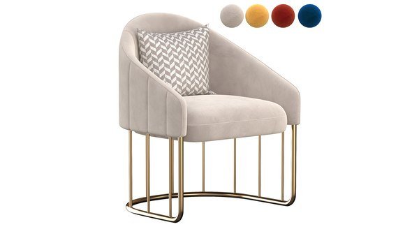 Nowoczesny fotel akcentowy Fotel tapicerowany aksamitem Złota podstawa ...