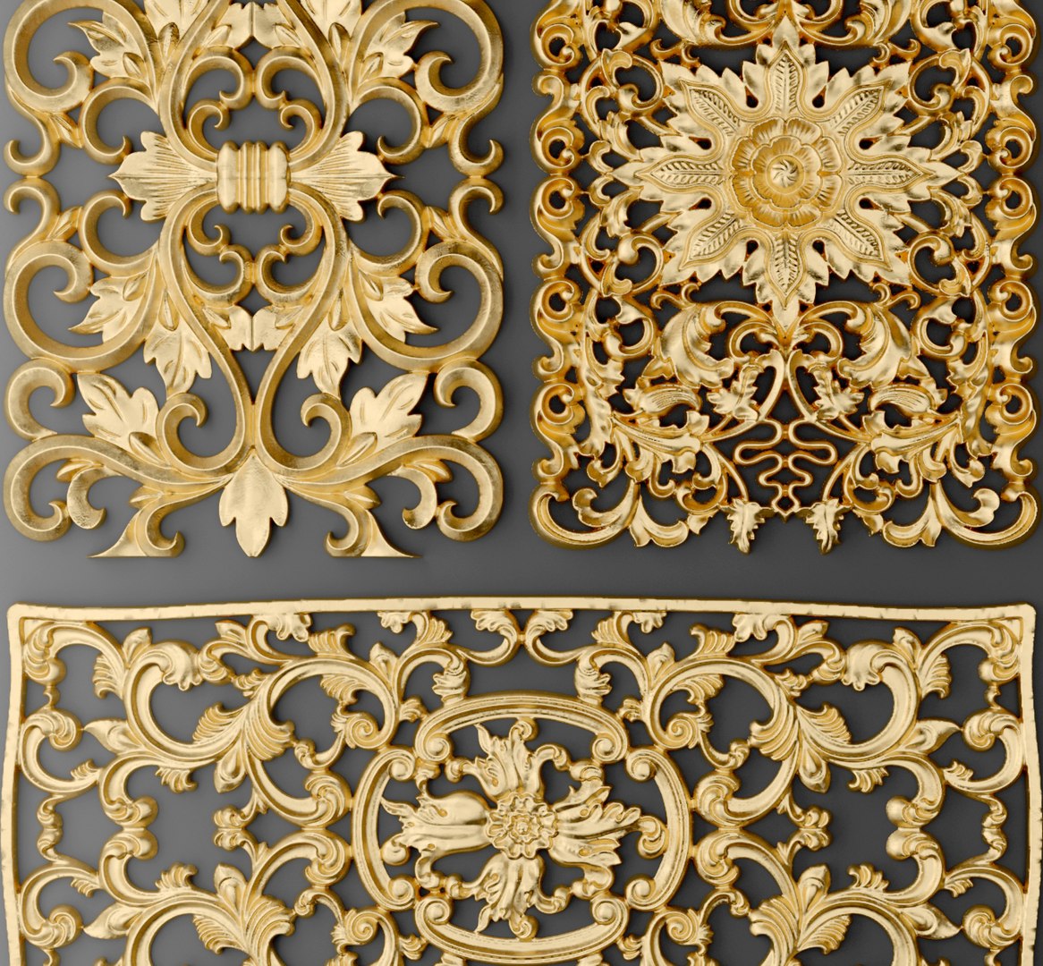 Fretwork Set 3d Model