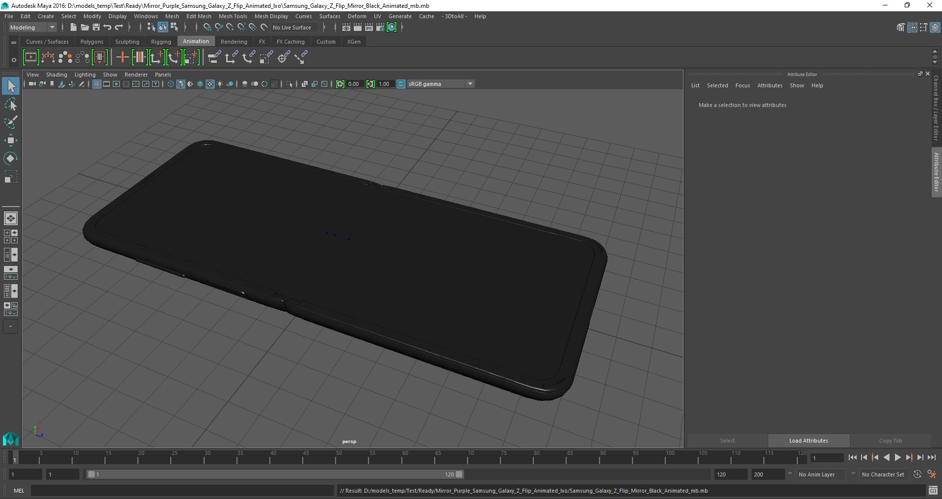 Samsung galaxy z flip 3D model - TurboSquid 1533056