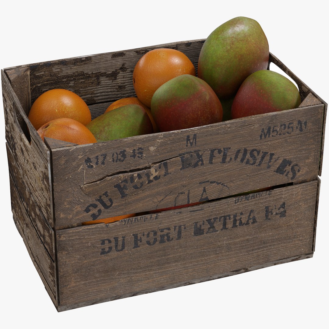 Old Wooden Crate Fruit model - TurboSquid 1815955