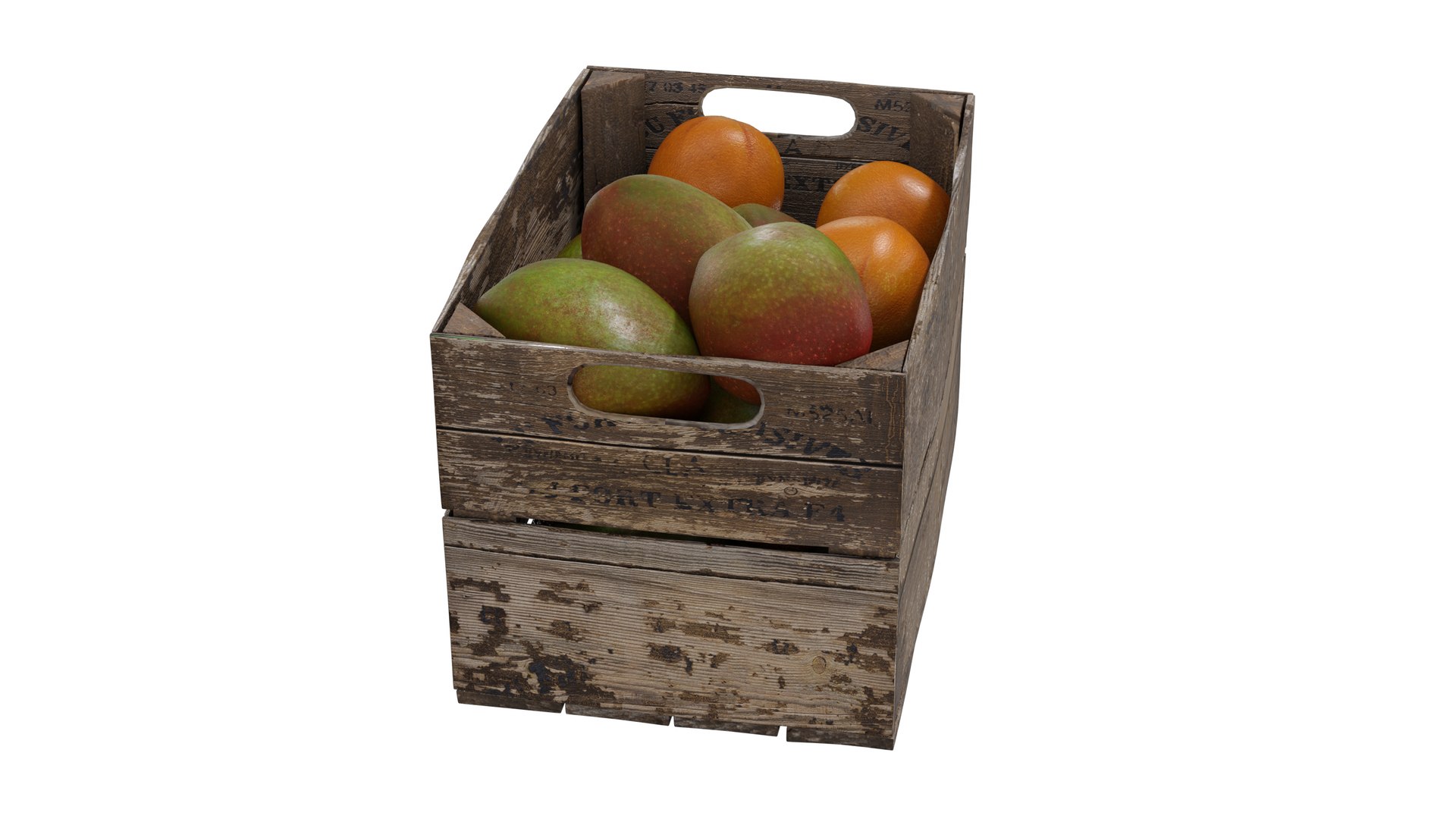 Old Wooden Crate Fruit model - TurboSquid 1815955