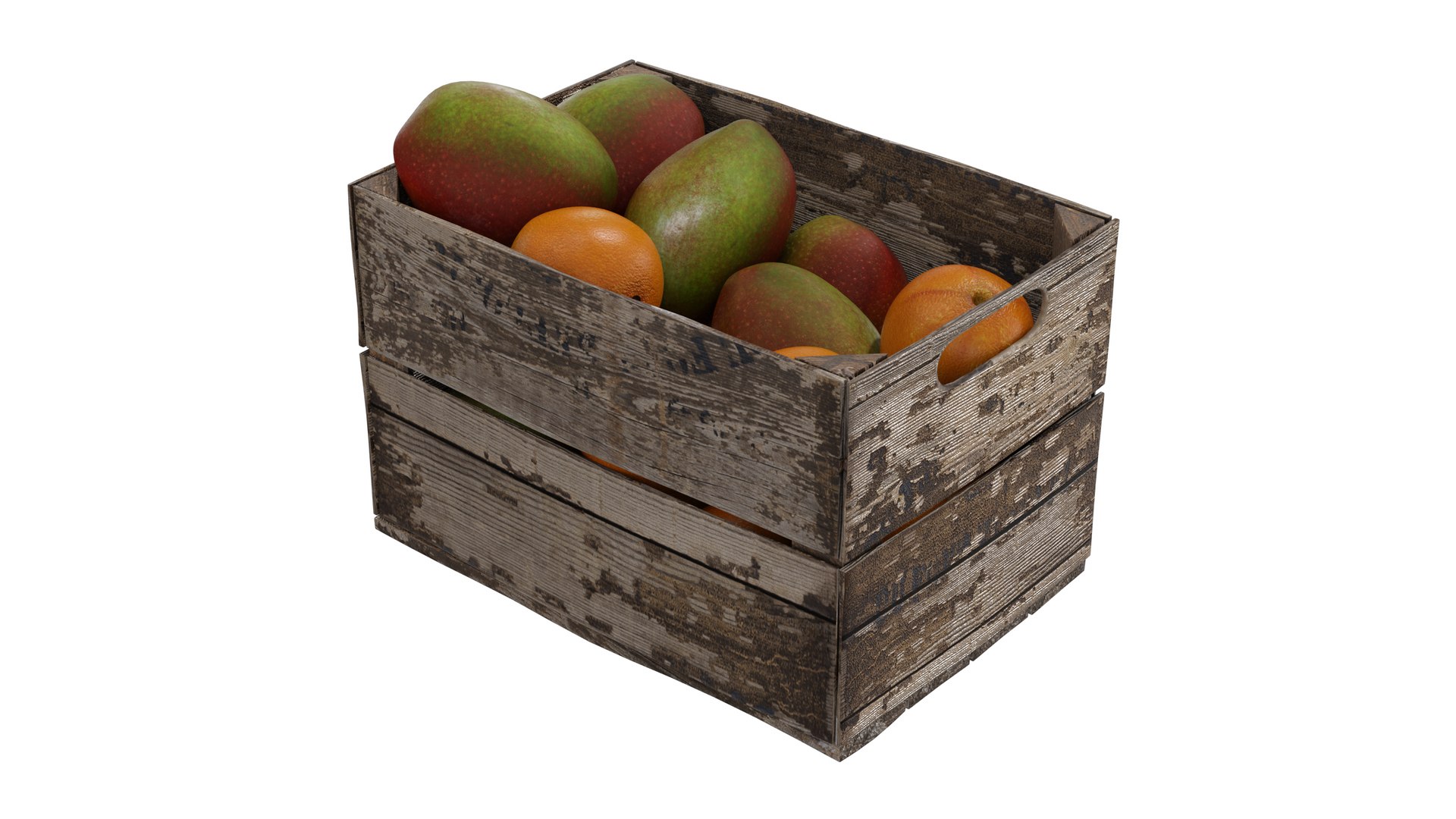 Old Wooden Crate Fruit model - TurboSquid 1815955