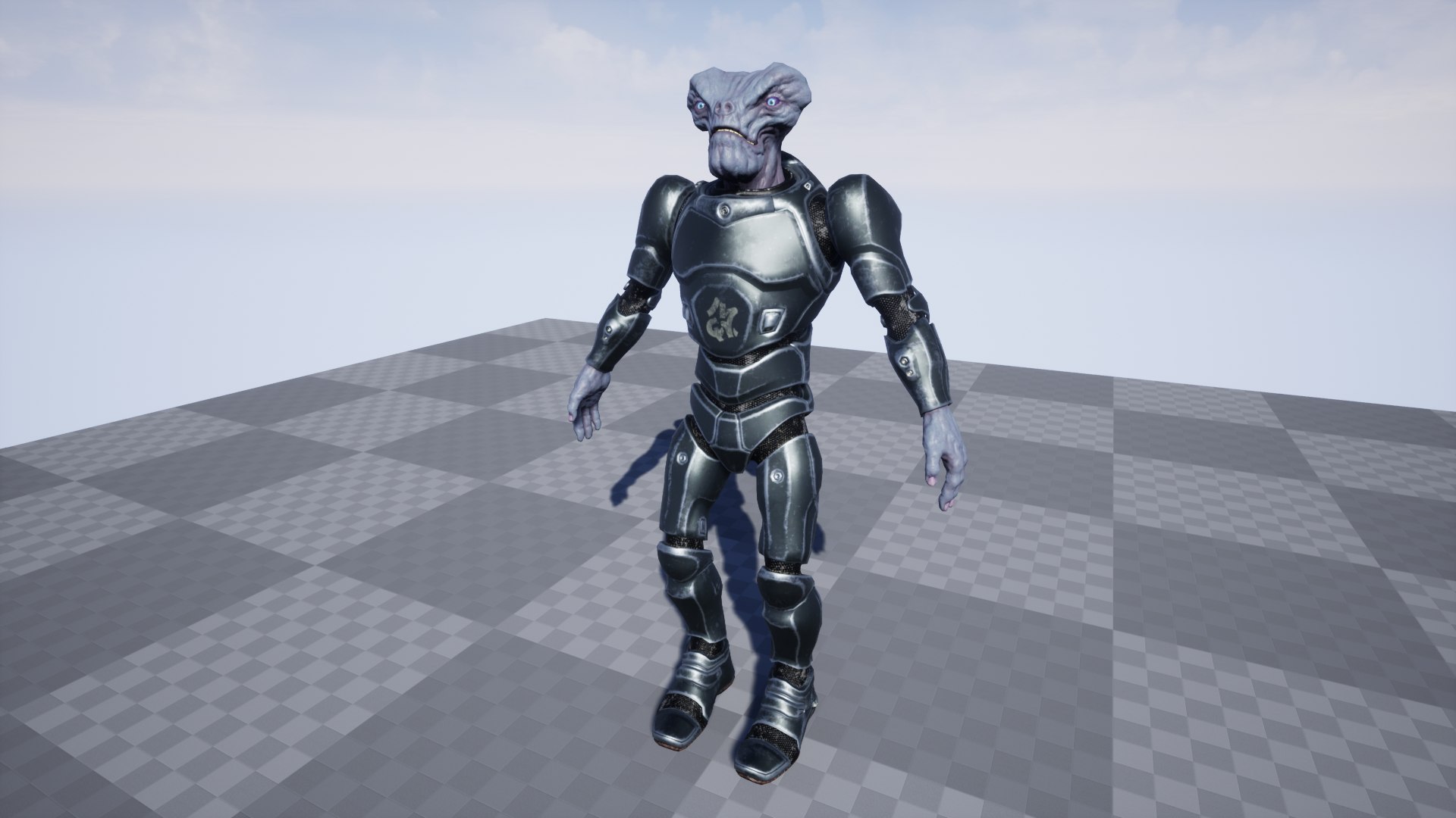 Armored Alien Character 3D Model - TurboSquid 1420695