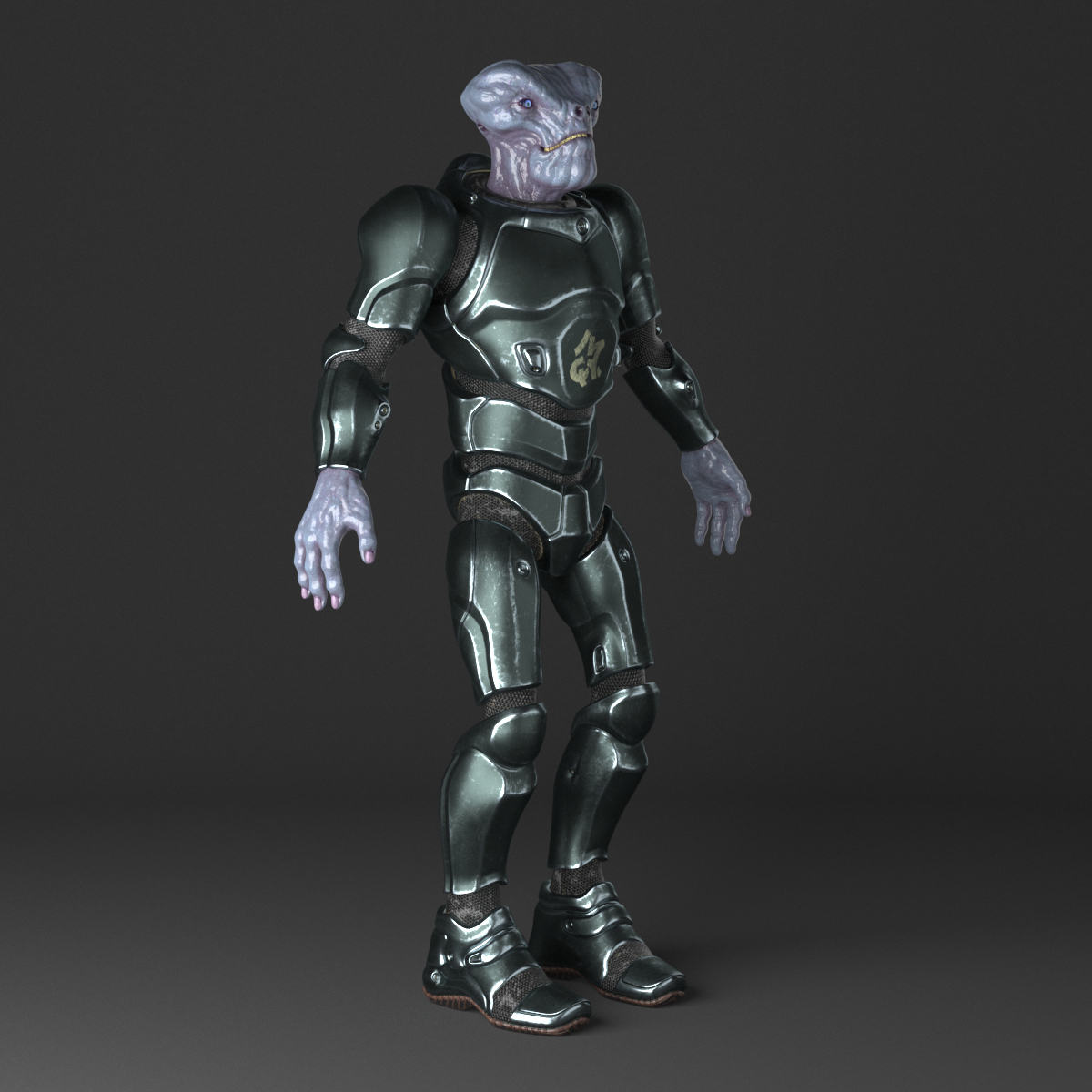 Armored alien character 3D model - TurboSquid 1420695