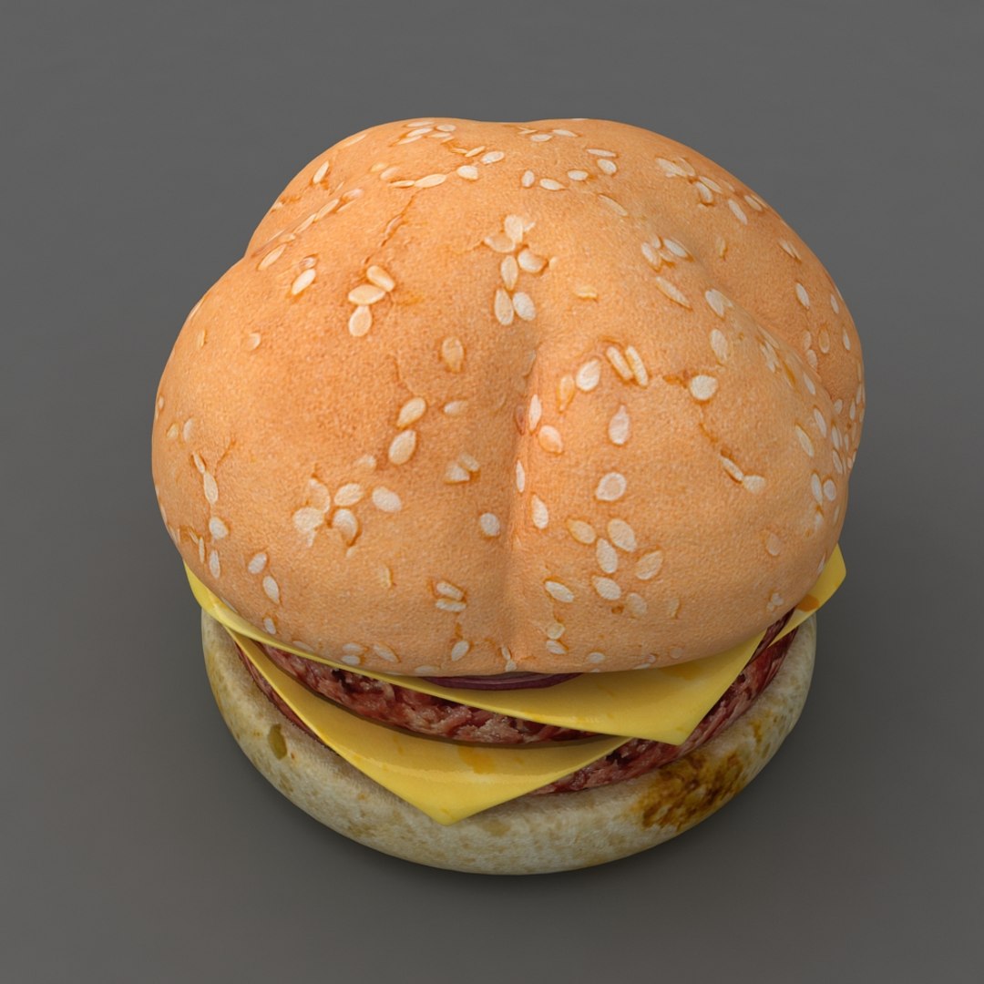 3D Burger Hamburger Junk Food - TurboSquid 1160568