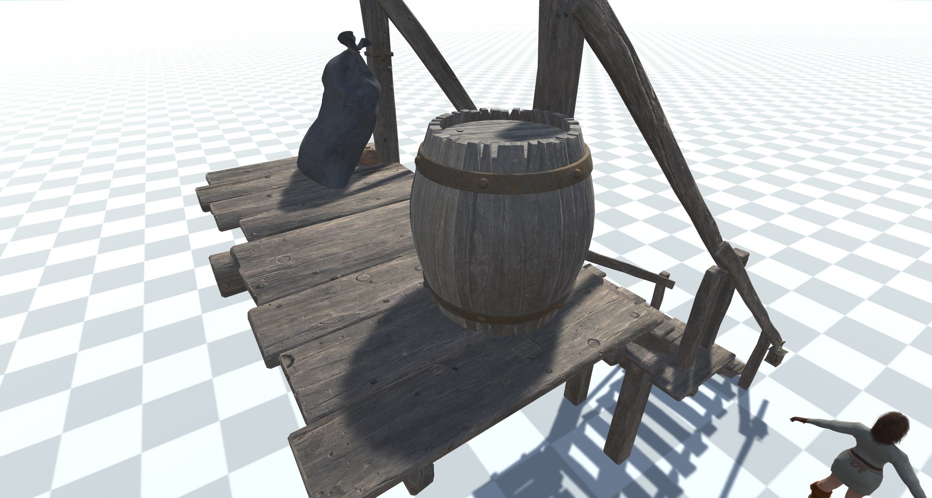 WoodStairSet01 3D model - TurboSquid 2144371