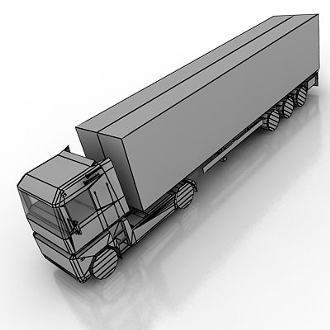 Vehicle Truck Trailer 3d Model
