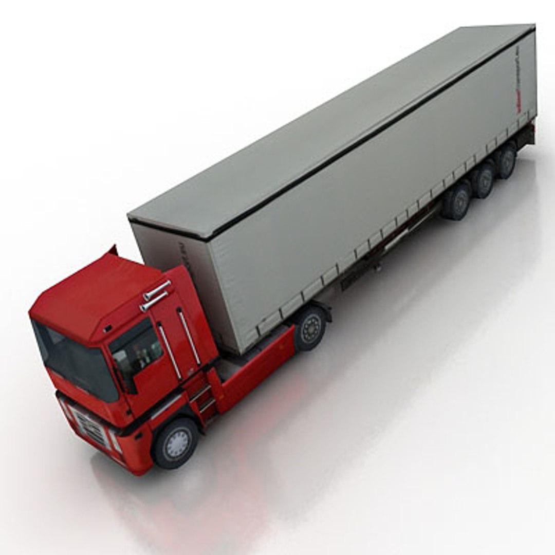 Vehicle Truck Trailer 3d Model