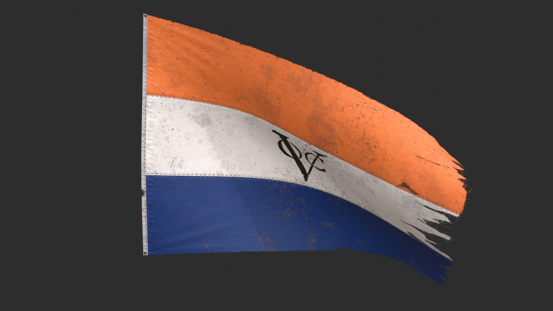3D Dutch East Company Flag - TurboSquid 1486319