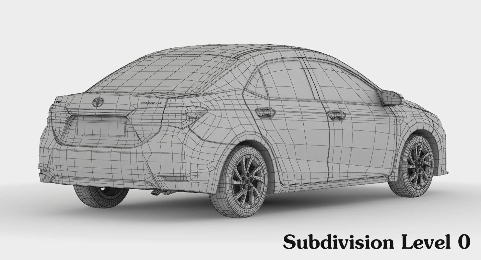 toyota corolla sedan 3d model