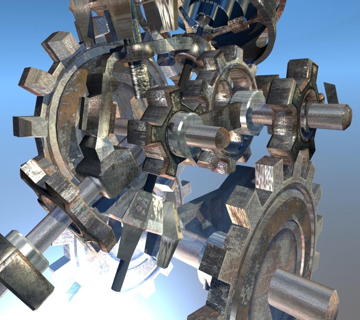 3d Gear Mechanism Model