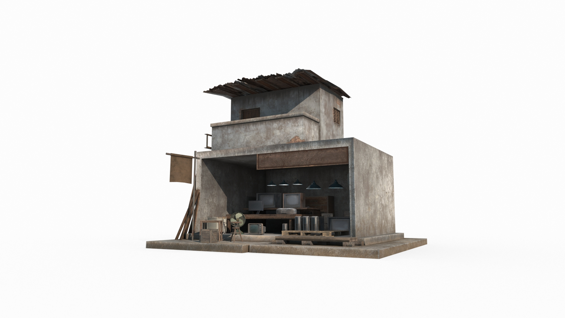 Apocalypse Building Electrical Store 3D Model - TurboSquid 2324062