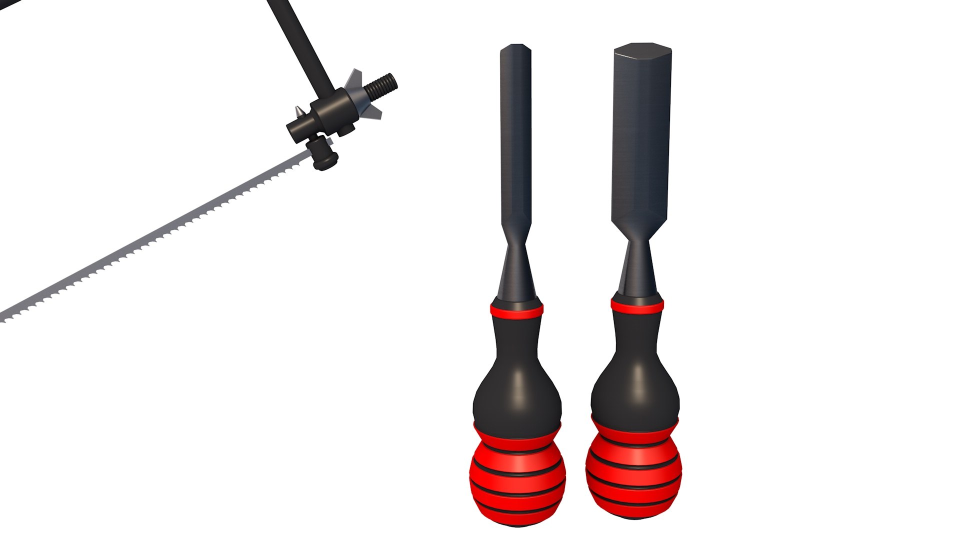 Coping Saw and Chisel Set model - TurboSquid 1802580