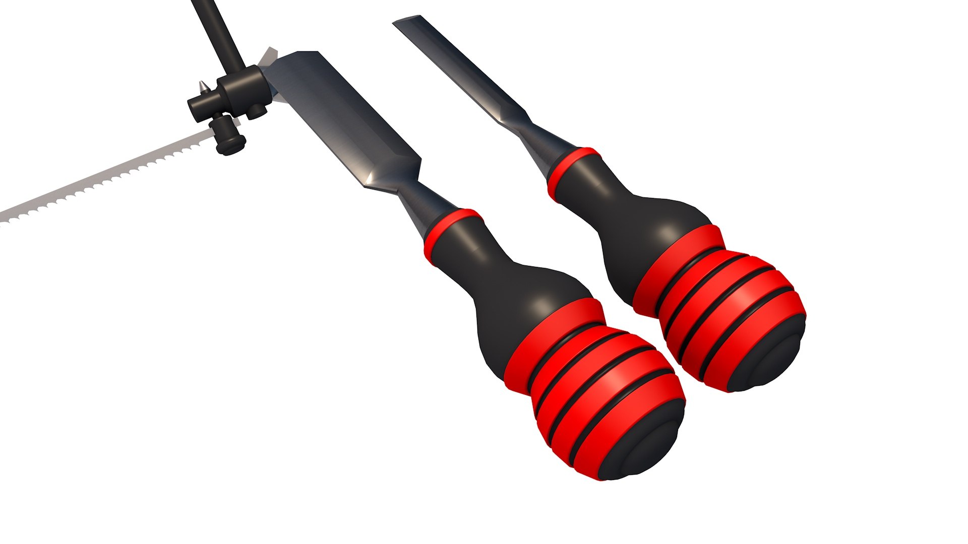 Coping Saw and Chisel Set model - TurboSquid 1802580