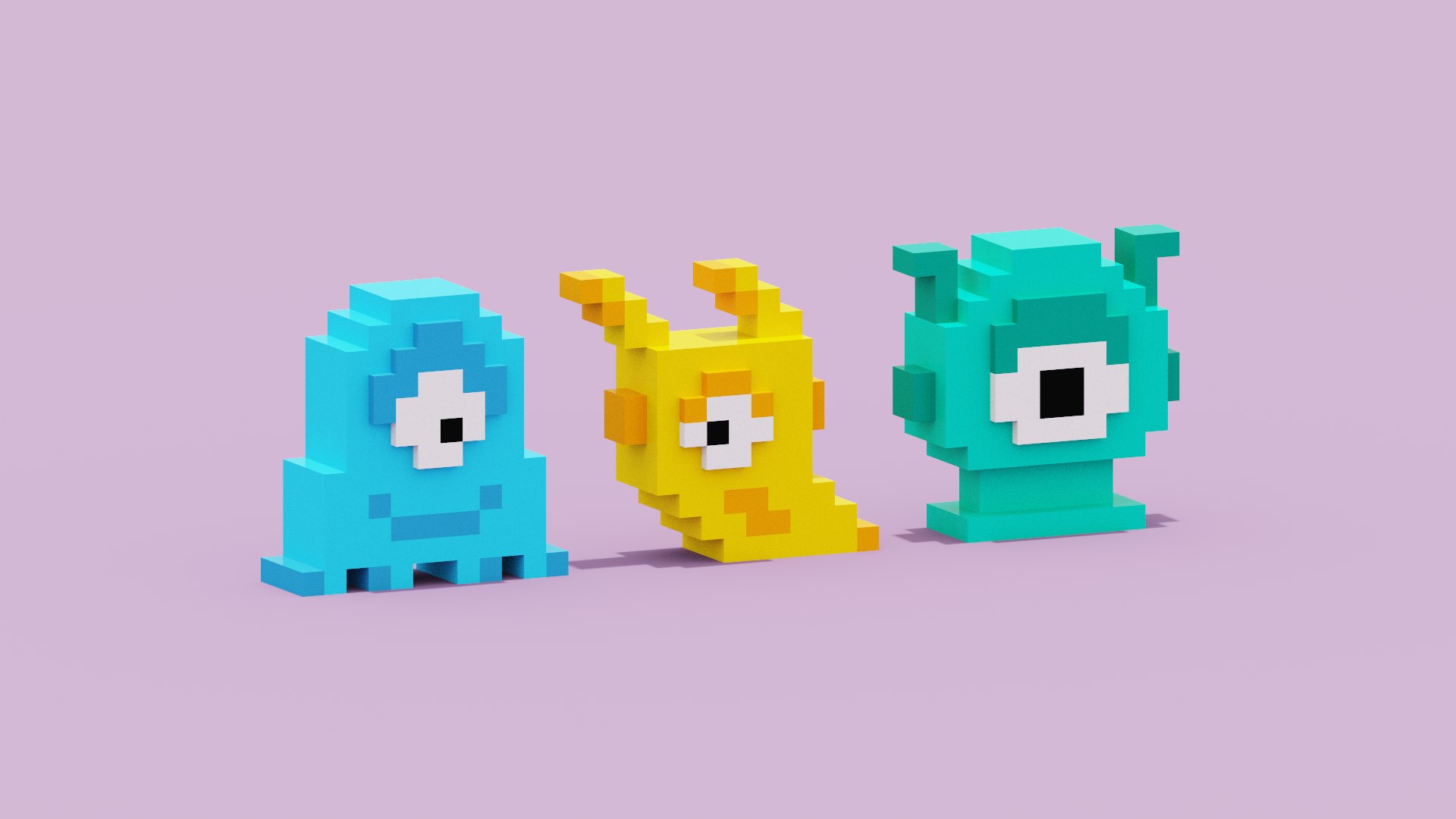 3D Voxel Aliens - TurboSquid 1966412