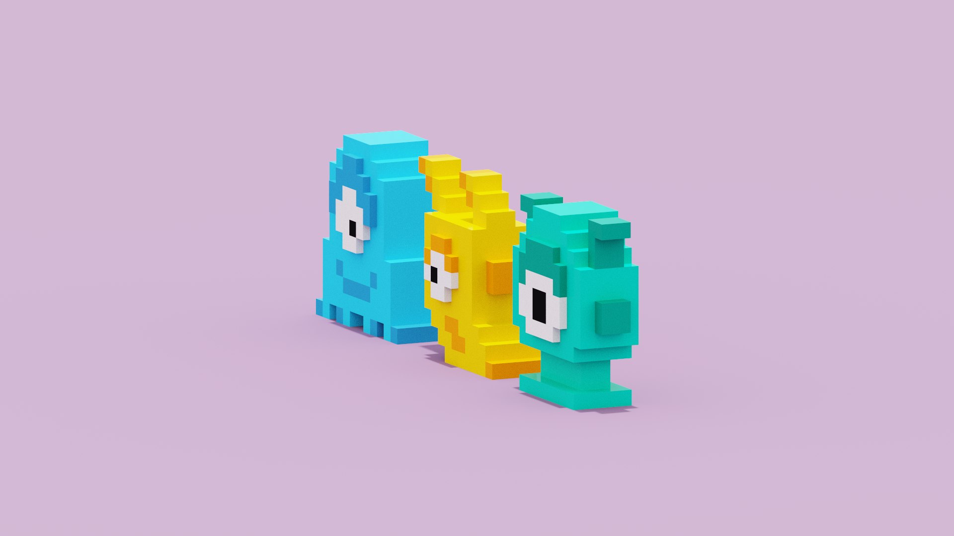 3D Voxel Aliens - TurboSquid 1966412