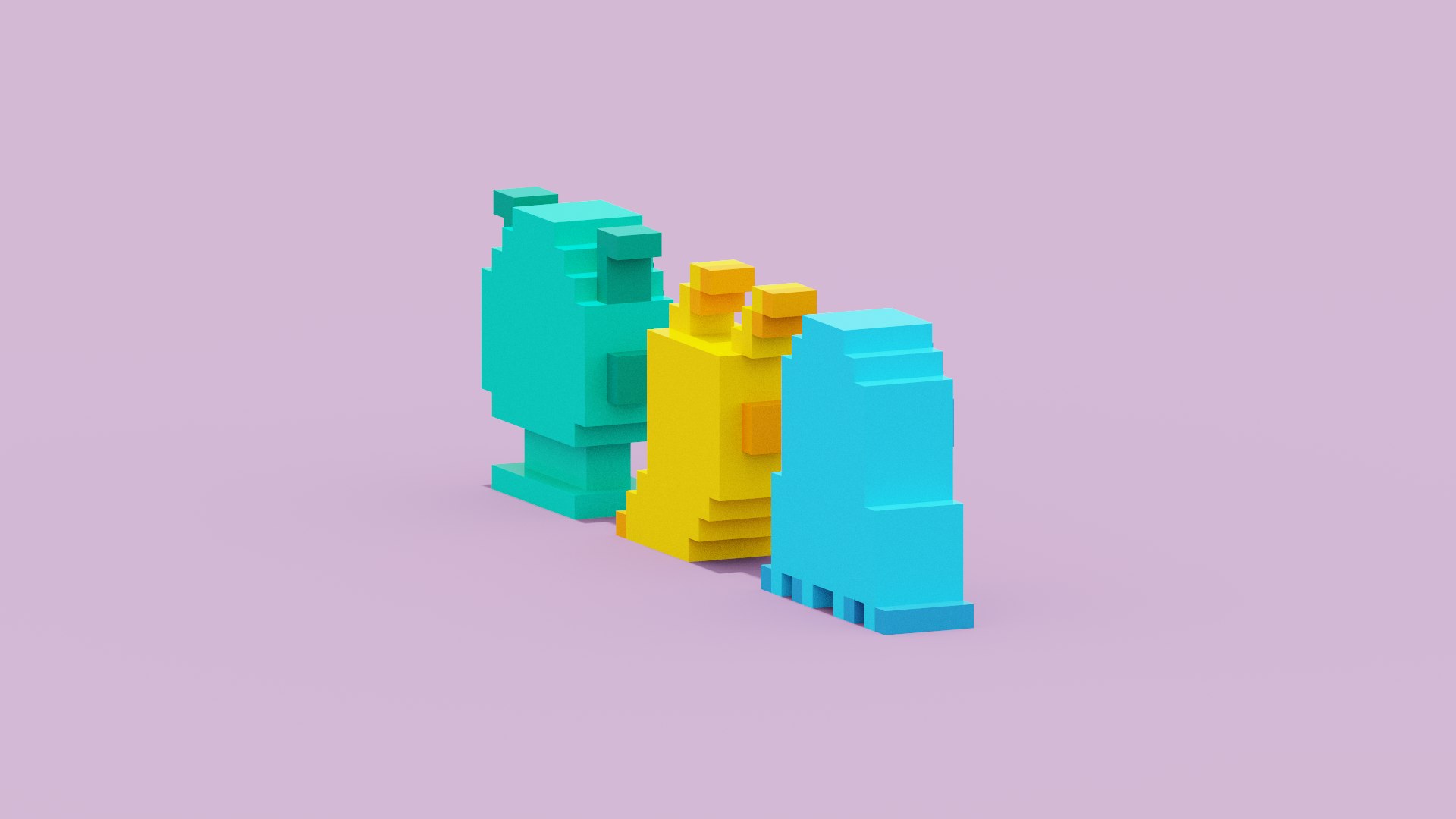 3D Voxel Aliens - TurboSquid 1966412