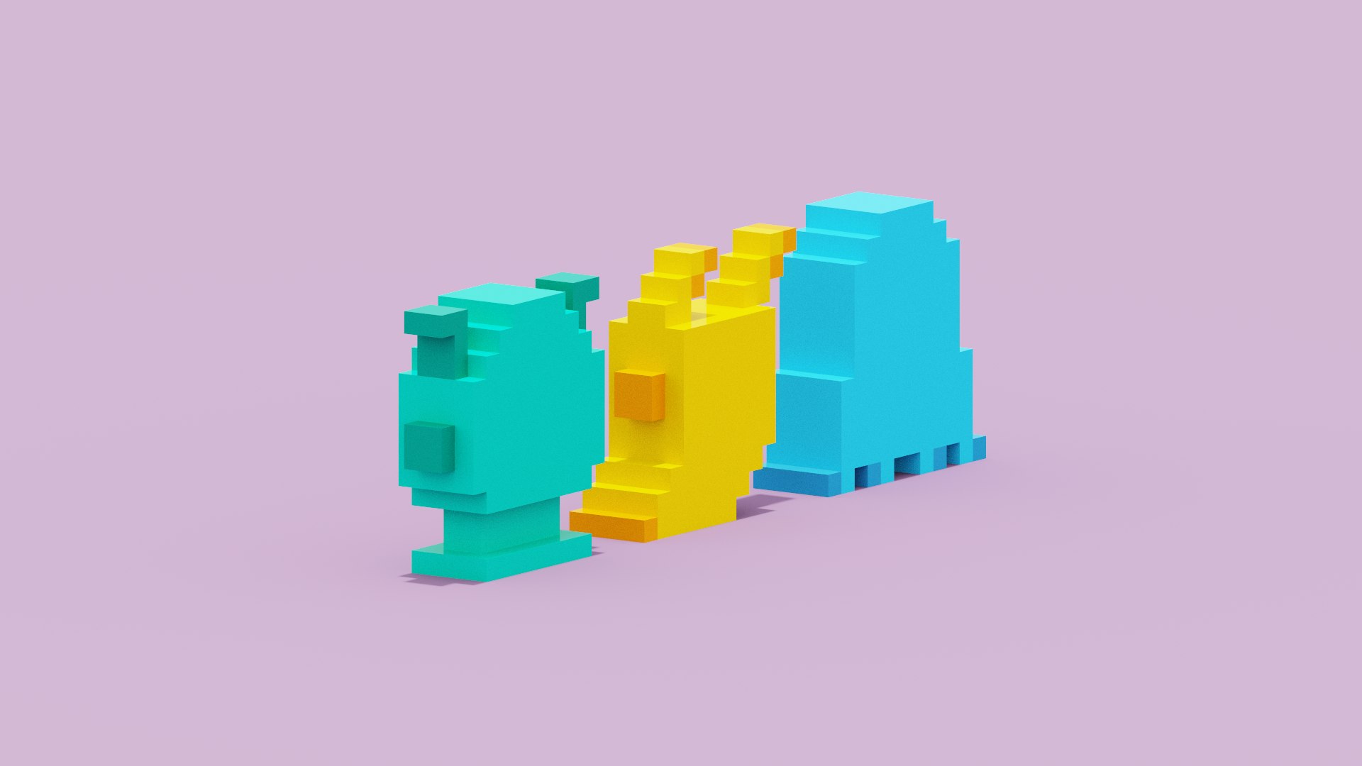 3D Voxel Aliens - TurboSquid 1966412