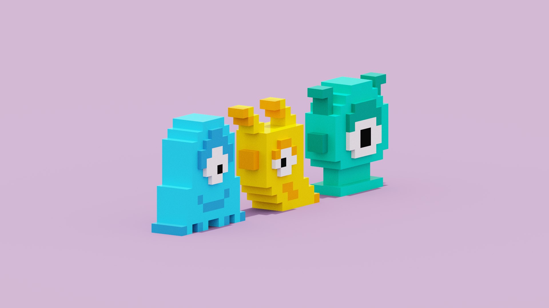 3D Voxel Aliens - TurboSquid 1966412