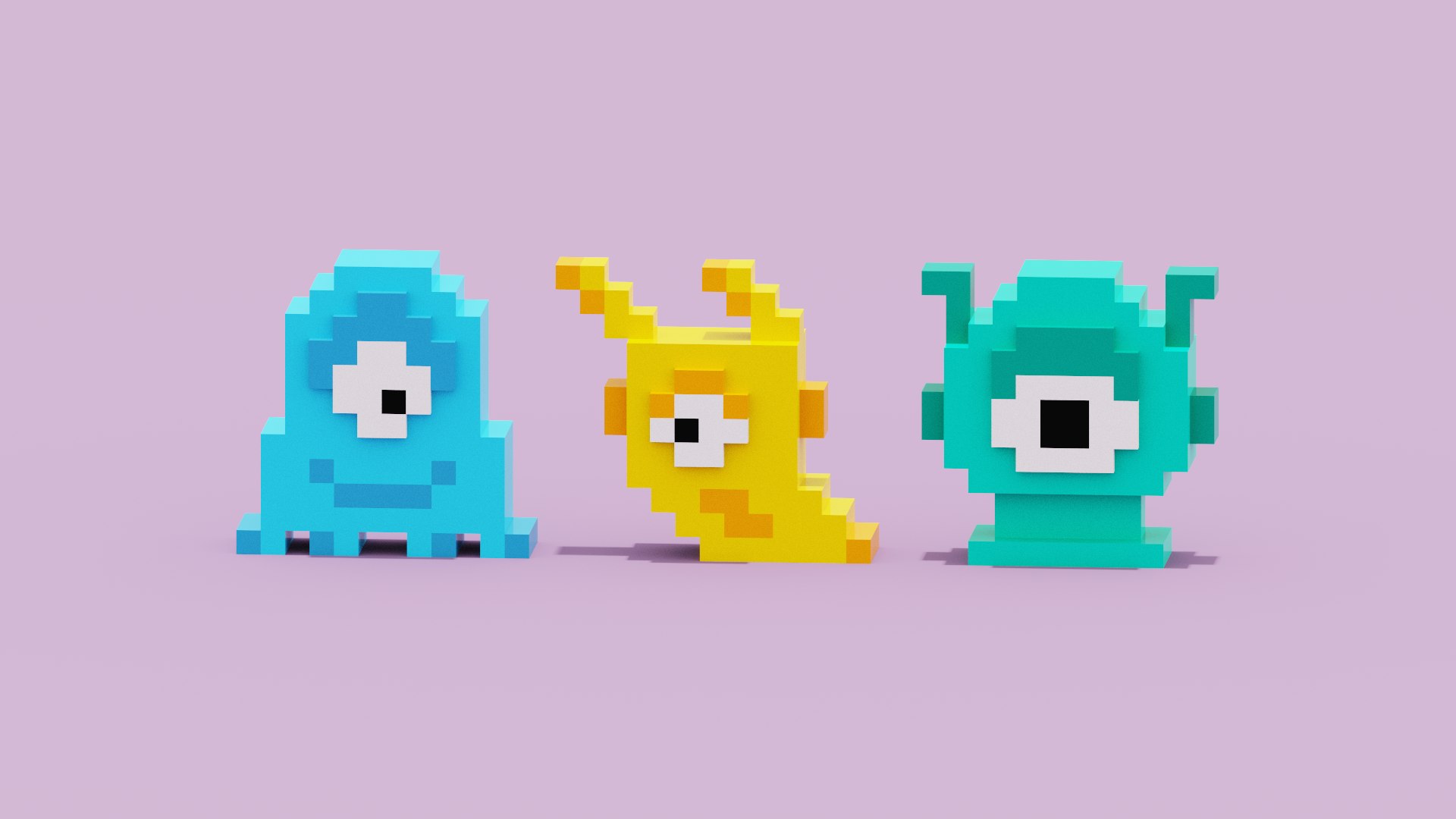 3D Voxel Aliens - TurboSquid 1966412