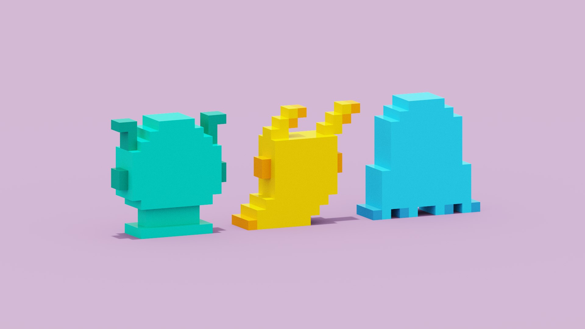 3D Voxel Aliens - TurboSquid 1966412