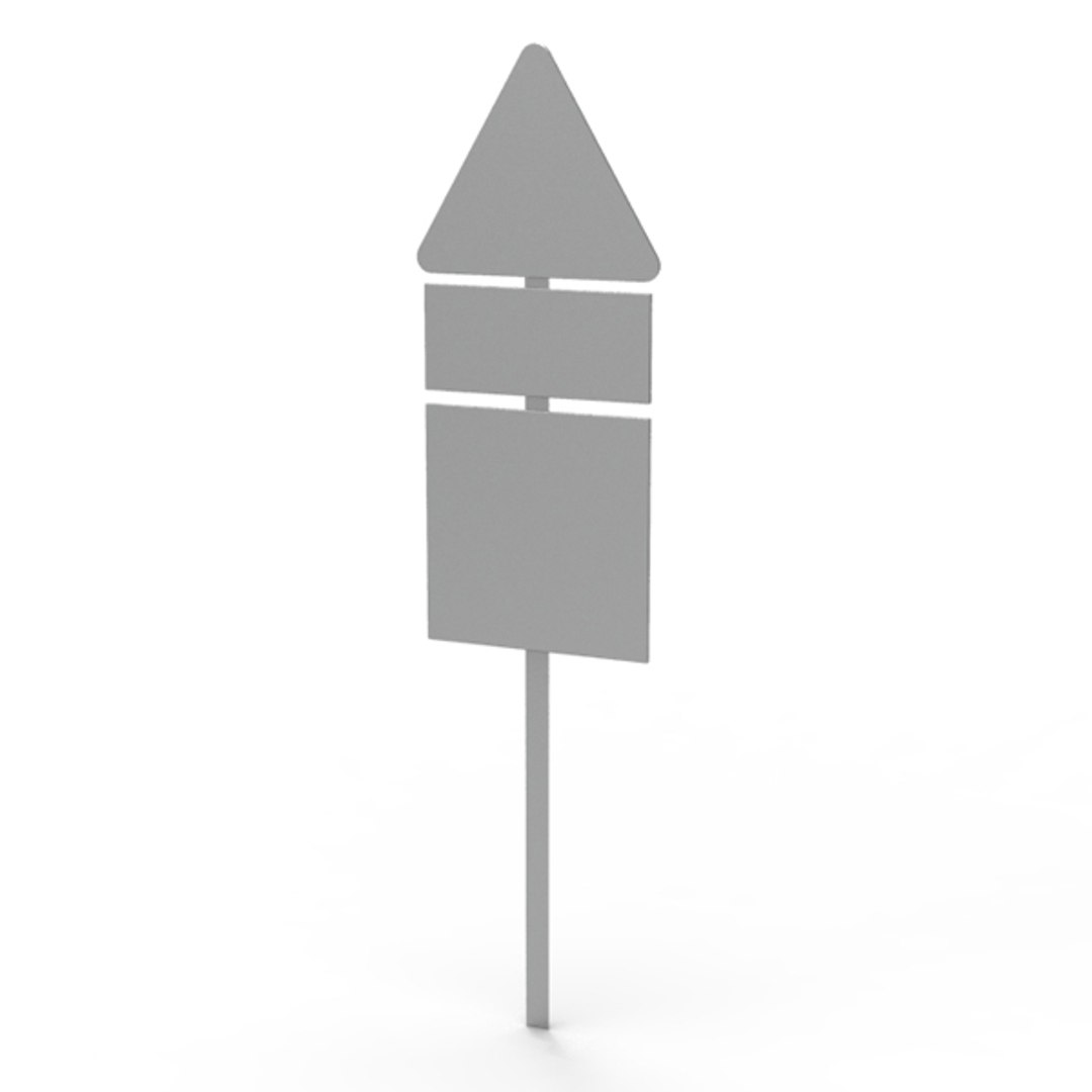 3d model street sign