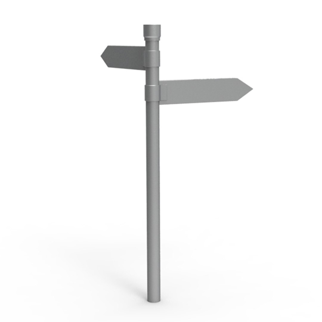 3d model street sign