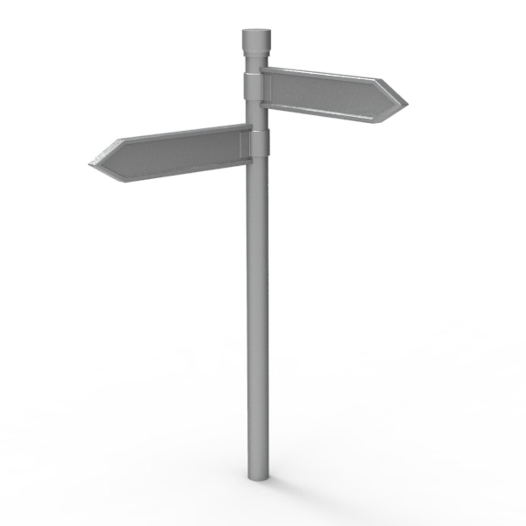 3d model street sign
