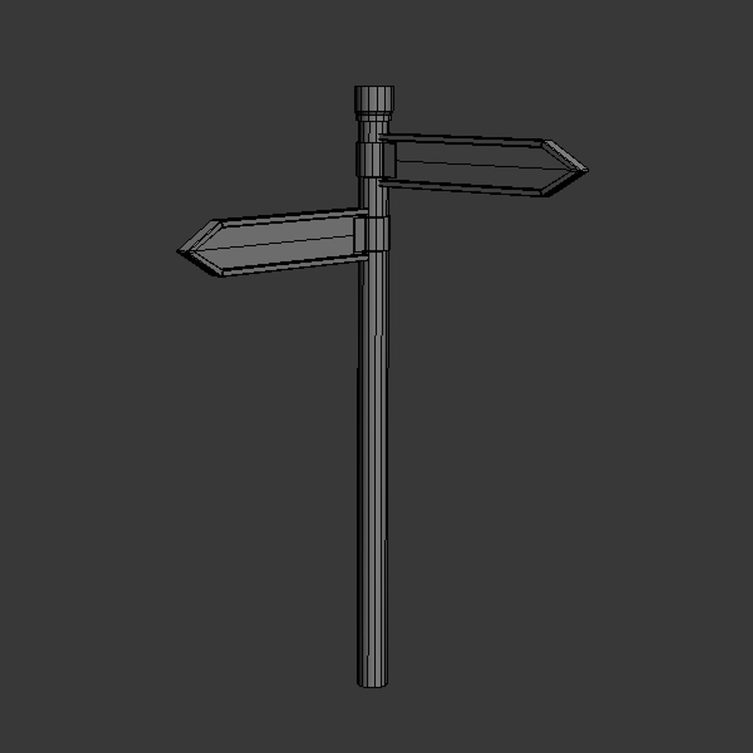 3d model street sign